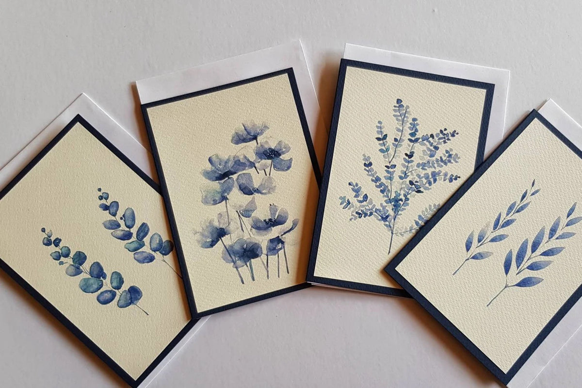 Willow & Waves | Blue Floral Cards – Honest Paper